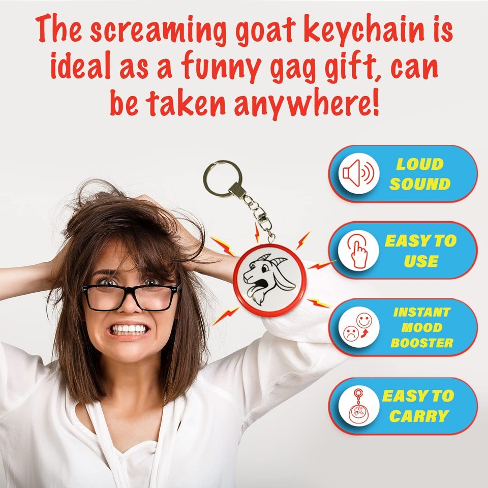 Screaming Goat Button Keychain | Gifts for Men and Women | Screaming ...