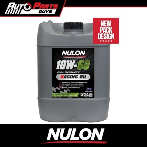 Nulon Full Synthetic 10W-60 Racing Engine Oil 20 Litre | NRO10W60-20 ...