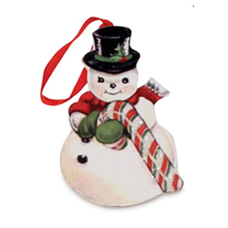 4" Bethany Lowe Santa Reindeer Snowman Dummy Board Ornament Vntg ...