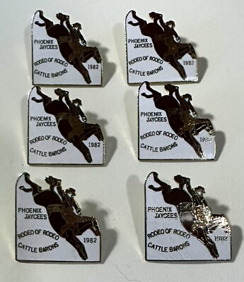 Lot of 6 | Vintage 1982 Phoenix Jaycees | Rodeo of Rodeos | Lapel Pin ...