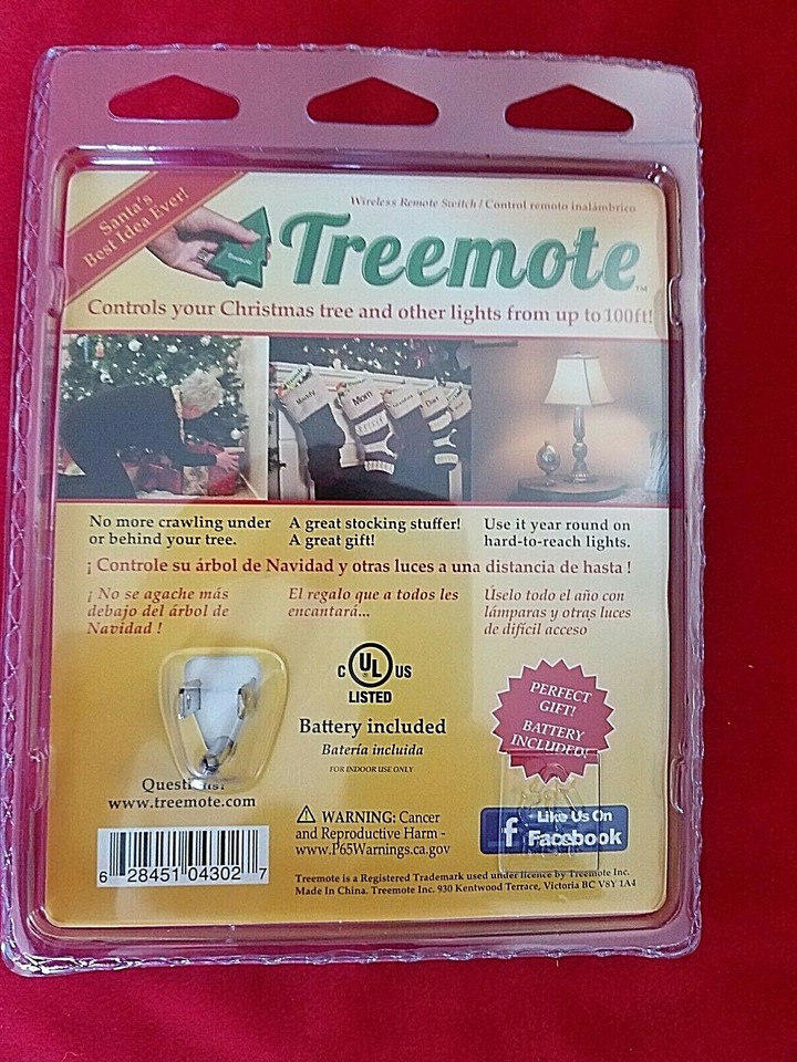 Treemote Wireless Remote Switch Control Christmas Tree Other Lights ...