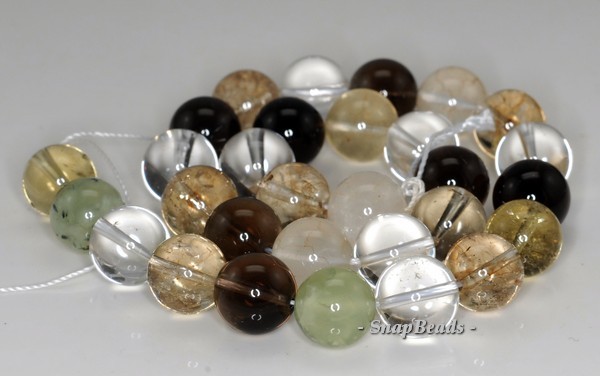 14MM MIX QUARTZ GEMSTONE ROUND LOOSE BEADS 7inch | eBay