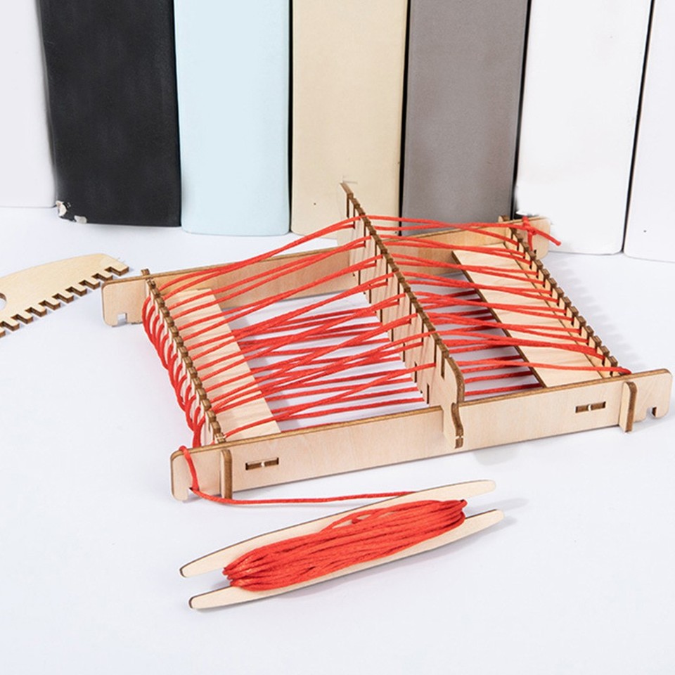Diy Loom Knitting Toy Wooden Loom Toy Wooden Weaving Machine Toy | eBay ...