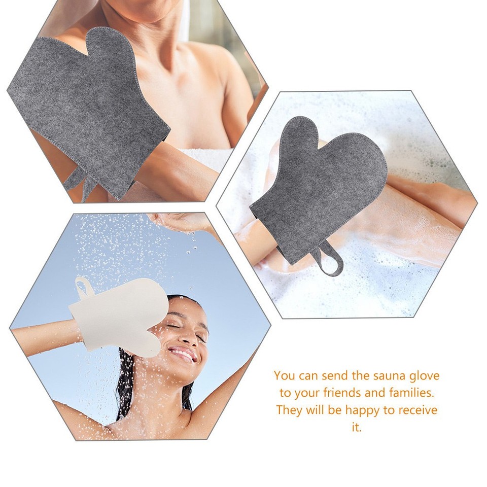 4Pcs Sauna Mittens Water Absorbing Sauna Gloves Felt Sauna Gloves ...