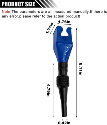 Retractable Car Fuel Funnel, Plastic Draining Tool Clasp 2PCS, Blue | eBay
