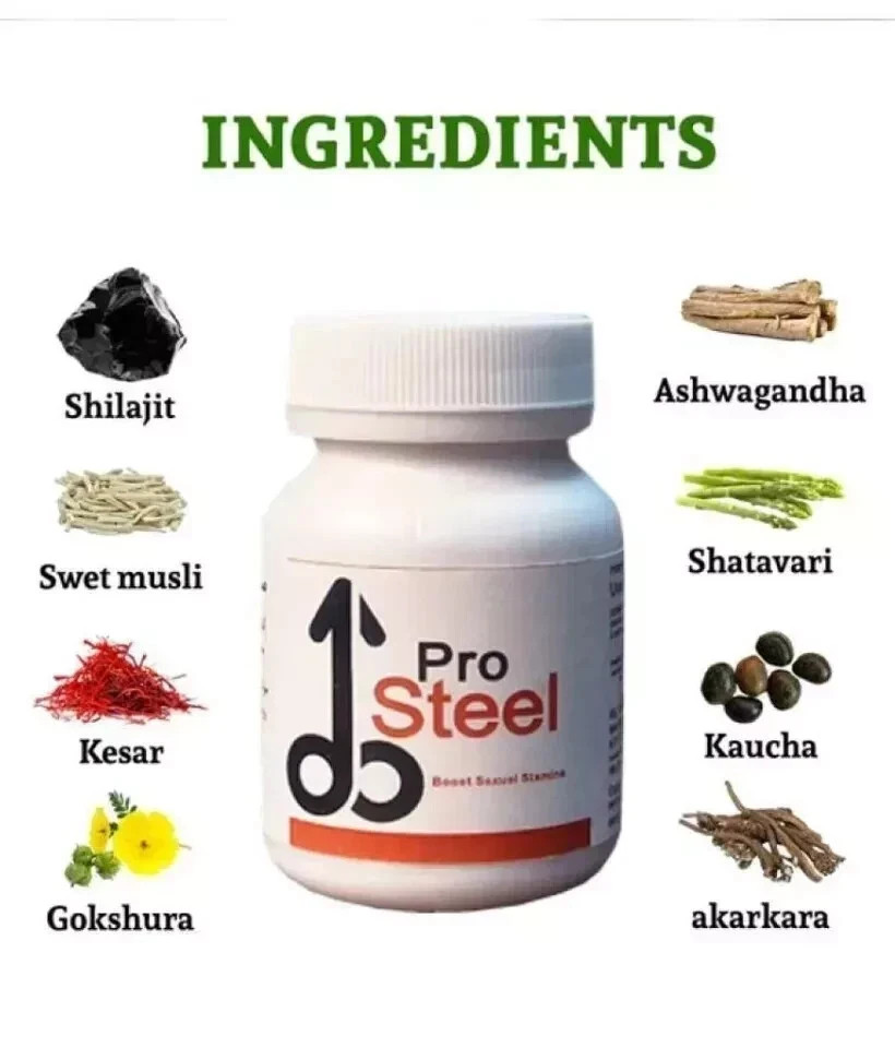 Prosteel Men’s Capsules | Ultimate Stamina & Vitality Support 100% ...