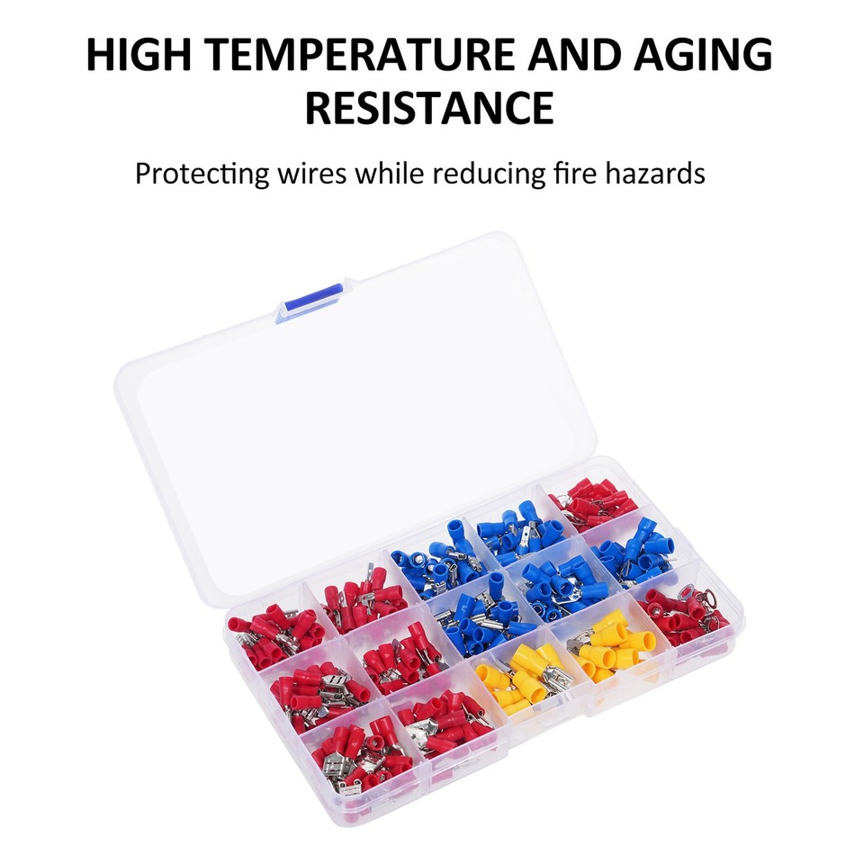 280PCS Cold Pressure Terminal Set Electrical Wire Connectors Insulated ...