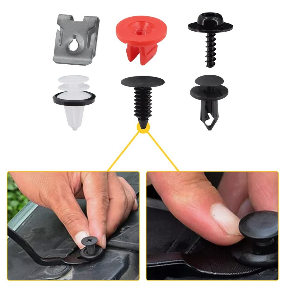260PCS For Vw Audi Splash Guard Bumper Trim Push Type Rivet Plastic ...