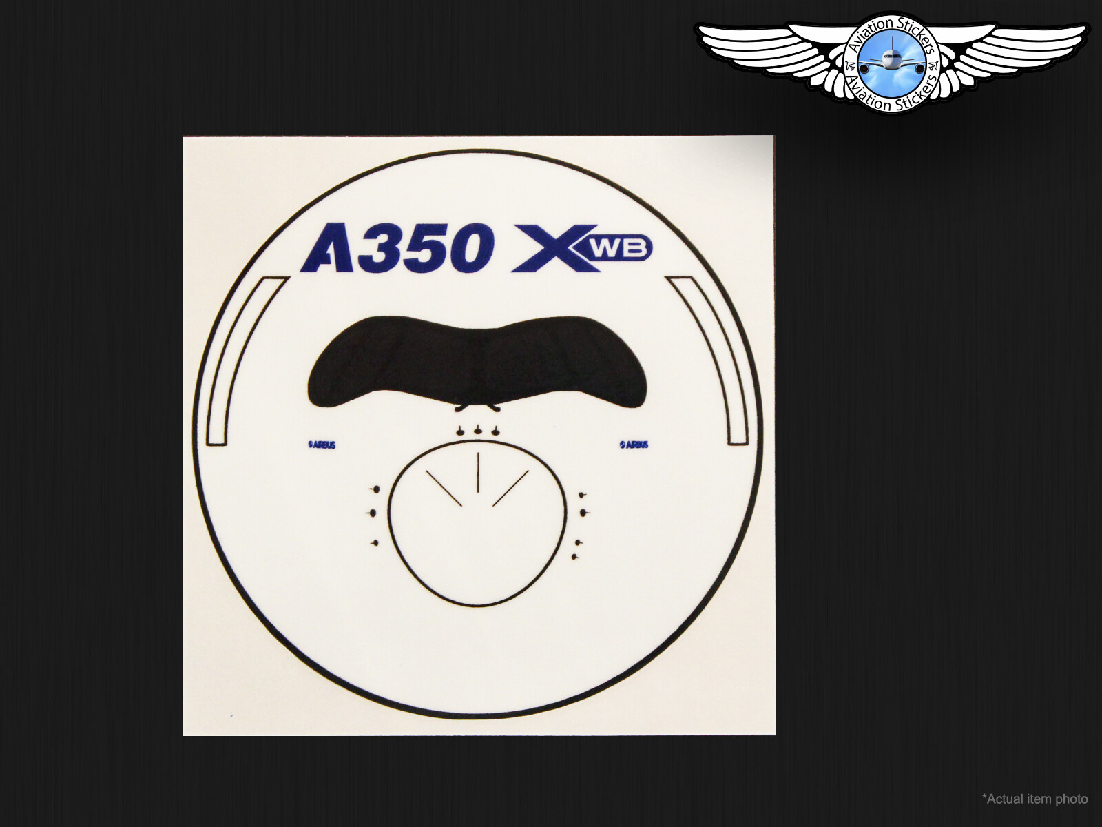 AIRBUS A350 A 350 FRONT VIEW DECAL / STICKER | eBay