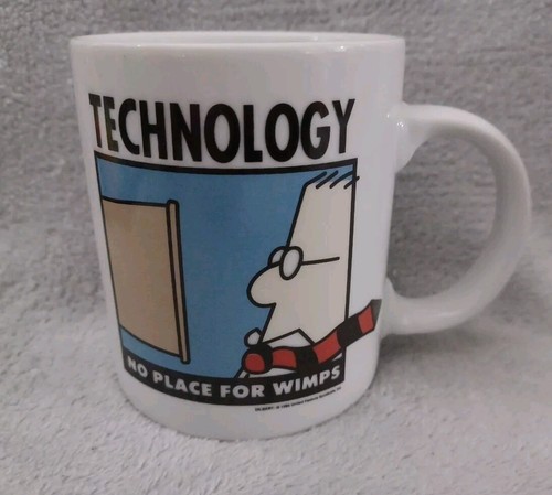 Vintage Dilbert Mug Technology No Place for Wimps 1995 Tech Office ...