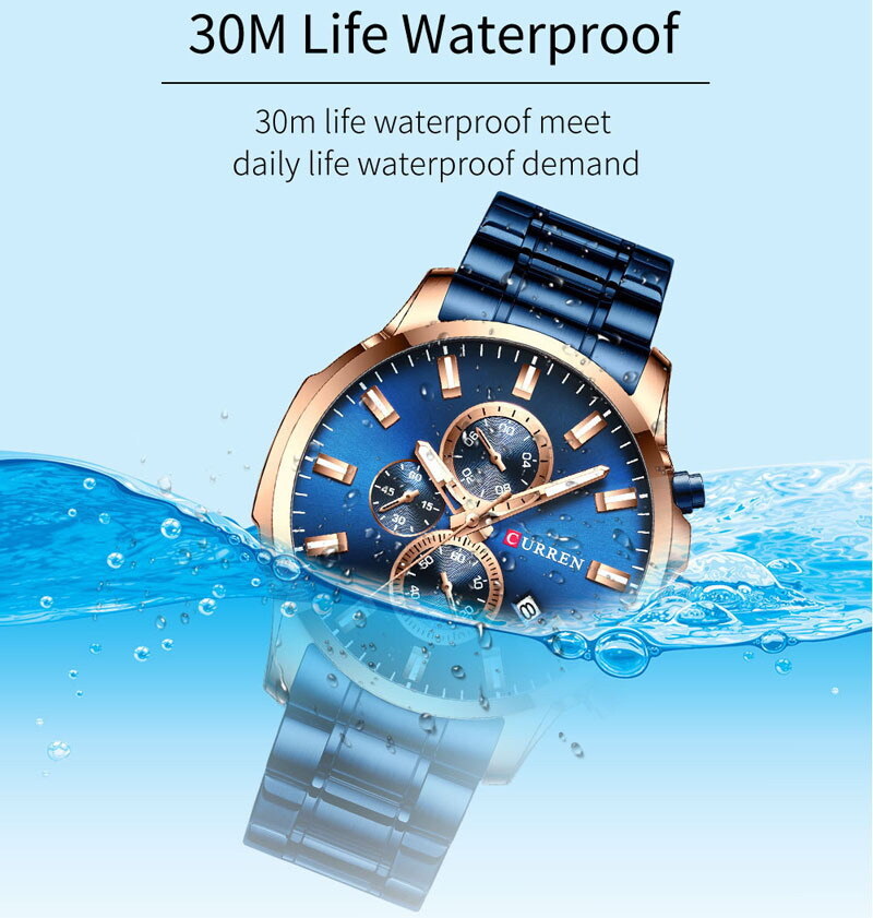 Big Dial Stainless Steel Band Quartz Men's Wrist Watch Calendar Elegant ...