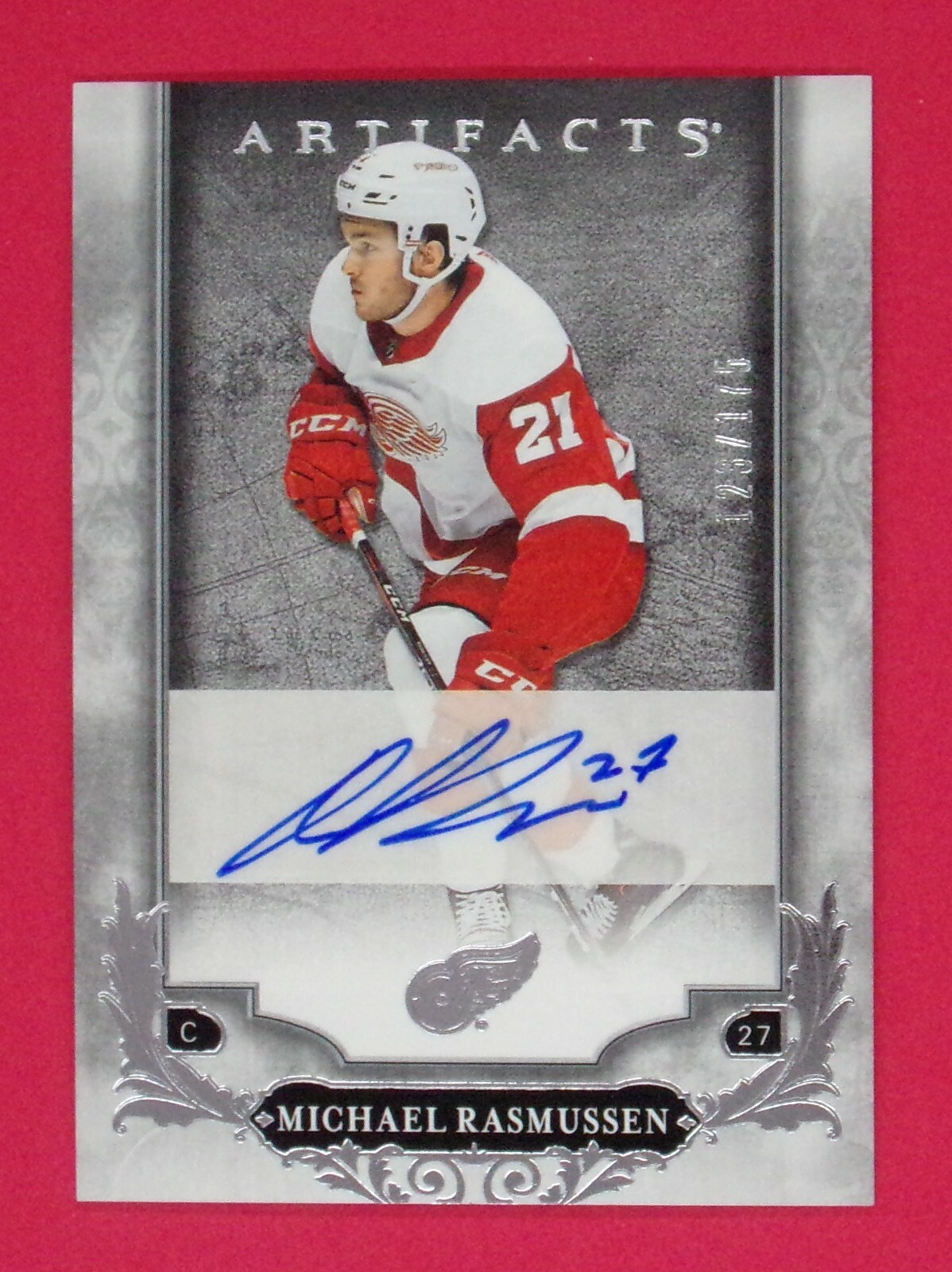 2018-19 Artifacts Michael Rasmussen 123/175 Rookie Autograph #X Red ...