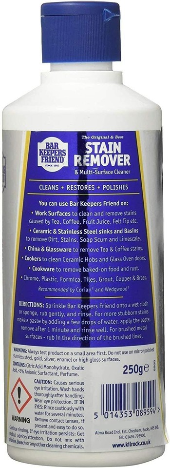Bar Keepers Friend Stain Remover & Multi Purpose Cleaner 250gm x 3 ...