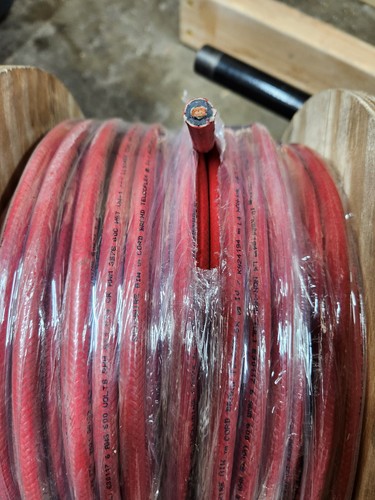 25 ft) 6 AWG TelcoFlex II KS24194 L2 Power Cable Red Stranded Conductor ...