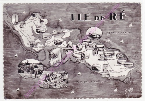 CPSM 17410 ILE DE RE CARTE GEOGRAPHIQUE Edt ARTAUD | eBay