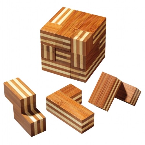 Cubo - Bambú - 7 Piezas Del Puzzle - Juego de Ingenio 4014156060579 | eBay