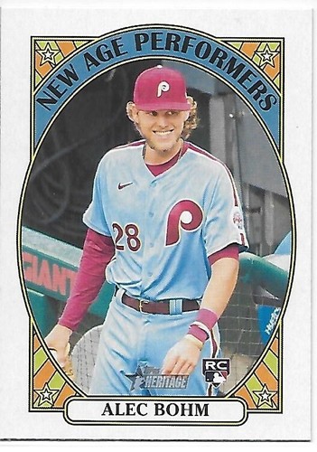 2021 Heritage Baseball New Age Performers Alec Bohn Phillies | eBay