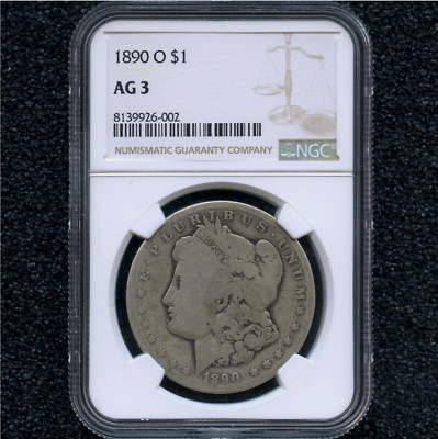 1890 O Morgan Silver Dollar NGC AG 3 New Orleans Mint | eBay