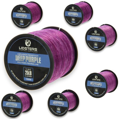 Lidsters 1000M DEEP PURPLE Polymer Carp Coarse Fishing Line Bulk Spool ...