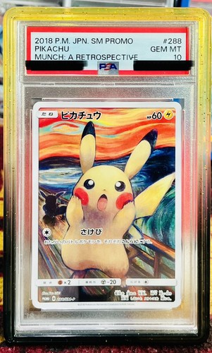 PSA 10 GEM MINT Pikachu 288/SM-P Munch Scream PROMO Japanese Pokemon ...
