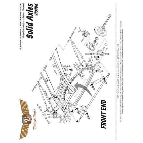 1932 Ford Basic Four Link Drilled Solid Axle Kit VPAIBKFB1A vintage ...