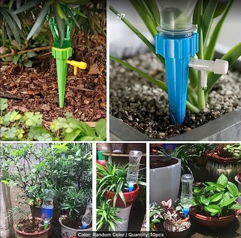 Plant Feeders 10-pack Self-watering Adjustable Irrigation Kit (Uk stock ...