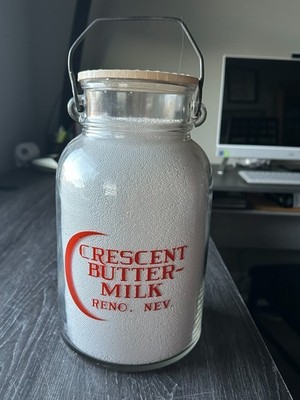 Rare 1940's One Gallon Pyro Milk Bottle Crescent Milk, Reno, Nevada ...