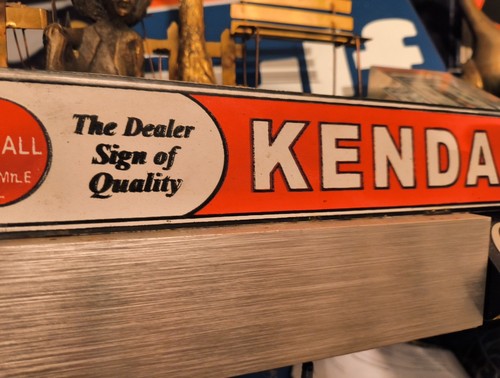 LARGE KENDAL 2000 MILE MOTOR OIL PORCELAIN METAL GASOLINE STATION PUMP ...