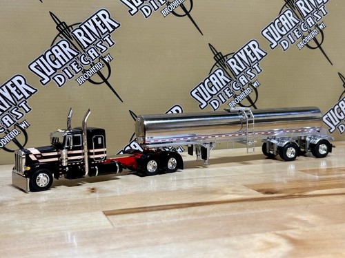 Dcp 1/64 Peterbilt 379 Flat Top Walker Milk Tanker Trailer Semi Truck ...