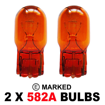 2 x 585 WY21W Amber Capless Front Indicator Light Bulb 382WA 12v 21w ...