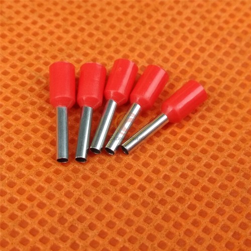 1000pcs Red 18AWG E1008 Cable Pre-Insulated Ferrules Terminal Wiring ...