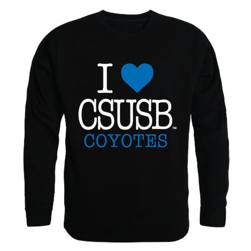 Cal State University San Bernardino Coyotes CSUSB I Love Crewneck ...