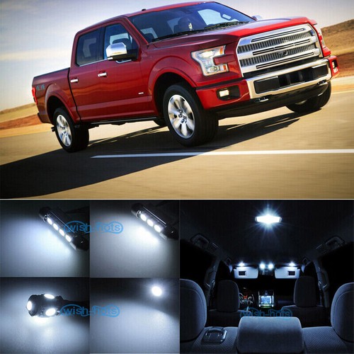 10x Super Duty SD Xenon White SMD LED Interior Lights Kit for Ford ...