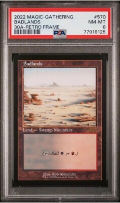 PSA 8 Retro Frame - BADLANDS - Magic 30th Anniversary *not CE Unlimited ...
