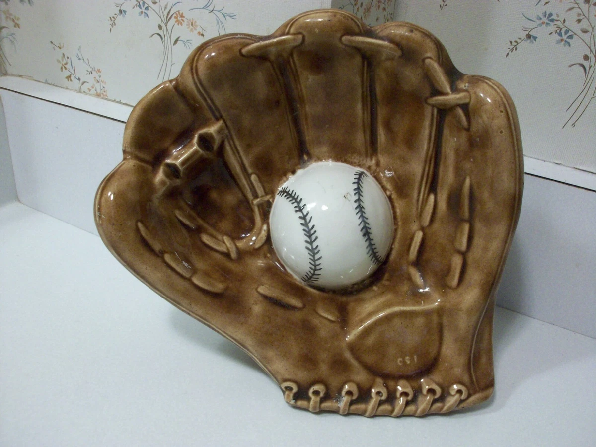 Vintage Baseball Glove And Ball