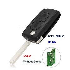 Citroen C2 C3 C3 pluriel 2 Button Remote Control Flip Blade Key VA2 ...