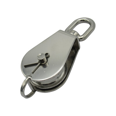 Stainless Steel Single Pulley Block Swivel Eye 25MM - 125MM (Wire Rope ...