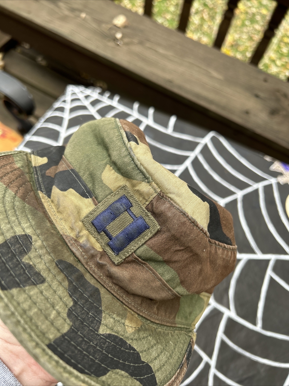 2nd Lieutenant US ARMY WOODLAND CAMO PATROL CAP HAT, … - Gem