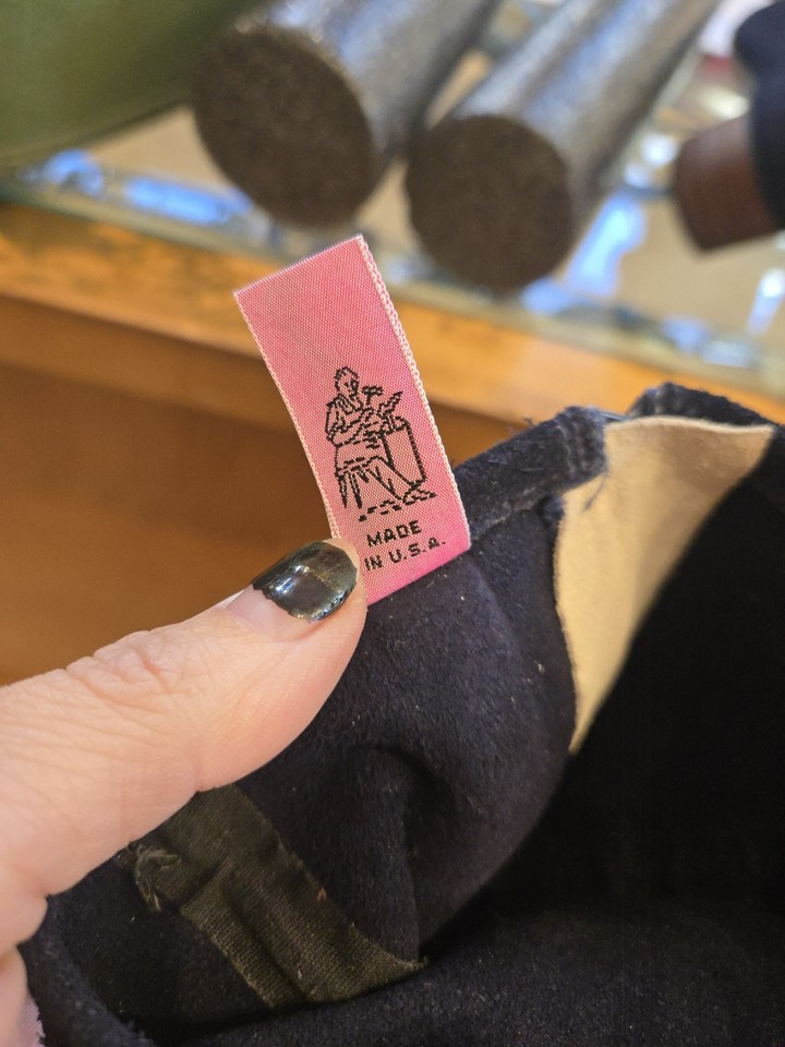 VTG 1970s Battani Navy Blue Suede Block Heel Knee High Mod Gogo Boots 8 ...