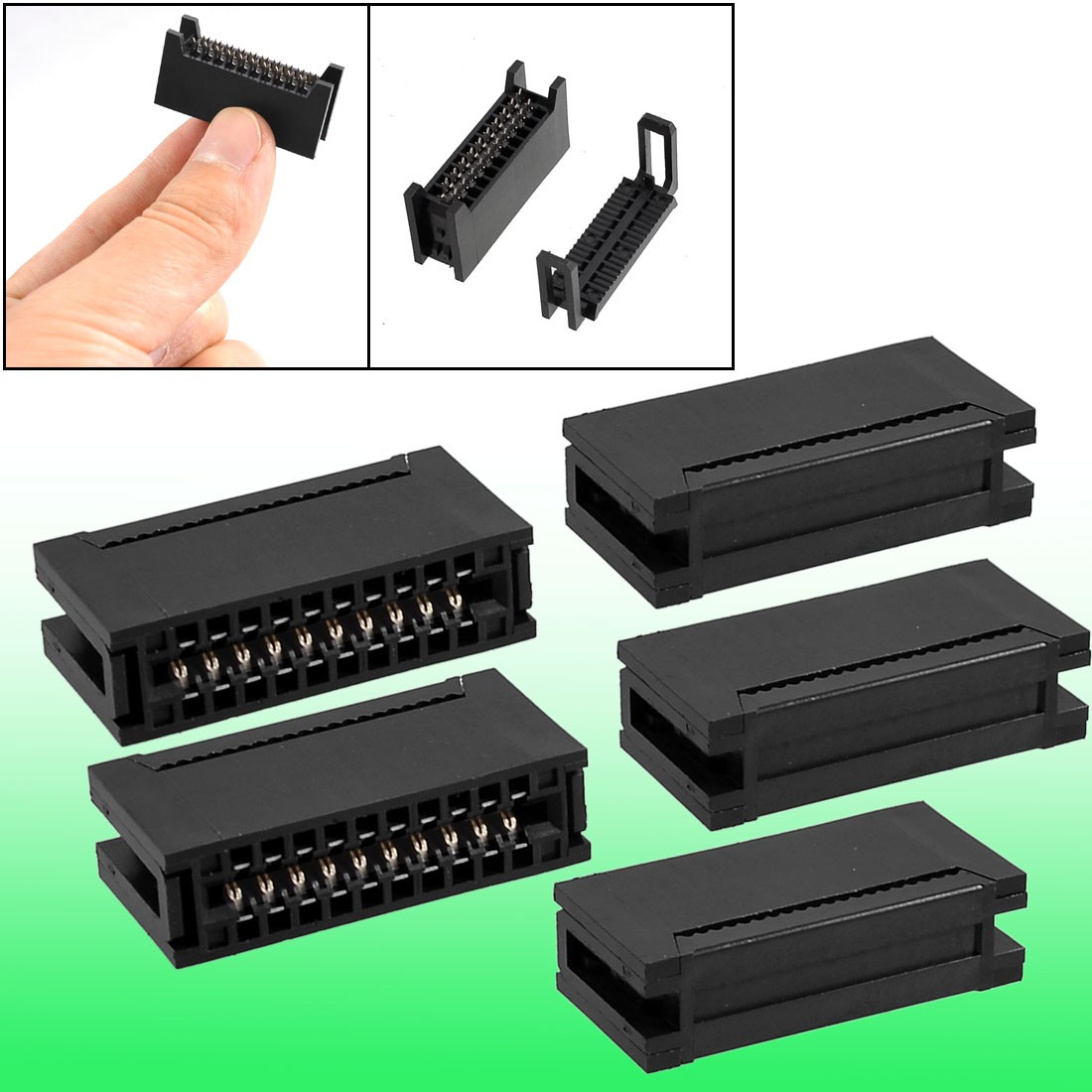 5 X Dual Row 20 Pins Ribbon Cable Female IDC Card Edge Connector 2.54mm ...
