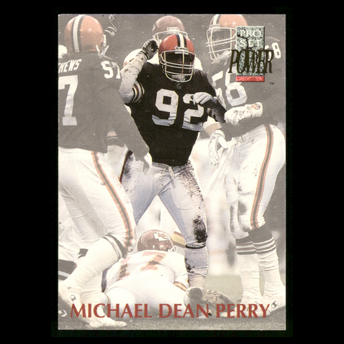 Michael Dean Perry #192 1992 Pro Set Power Cleveland Browns Football ...