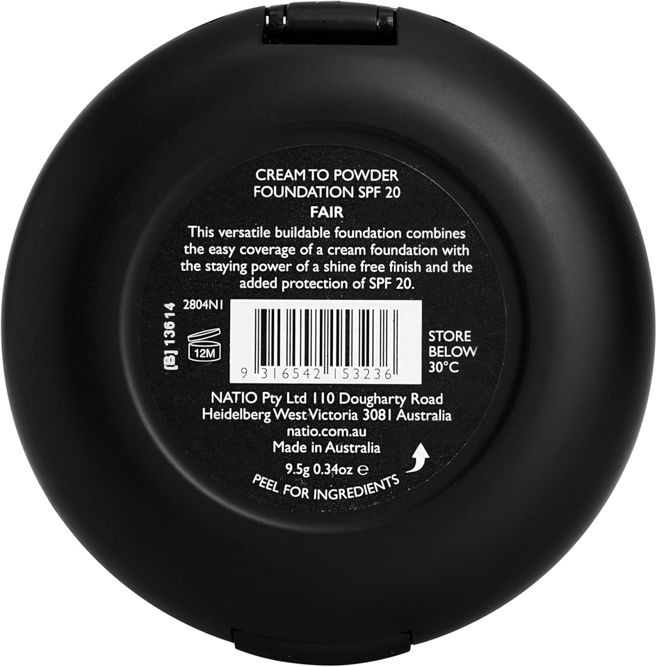 Cream to Powder Foundation SPF 20 - Fair 9.5G - Velvet Foundation with ...