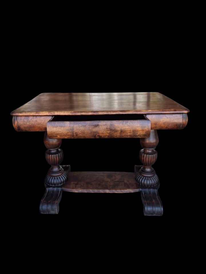 Substantive Antique Mahogany Jacobean Library Table 37" Long, 26.25 ...