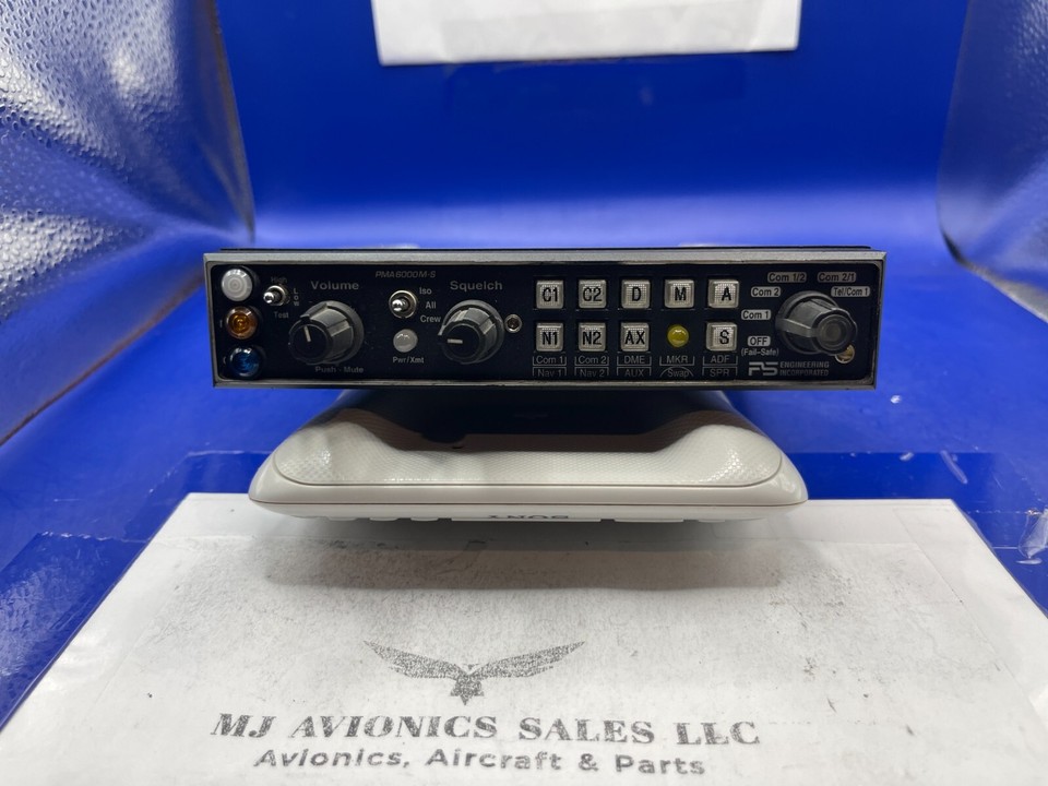 PS ENGINEERING PMA 7000B AUDIO-MARKER-INTERCOM PANEL WITH FAA FORM 8130 ...