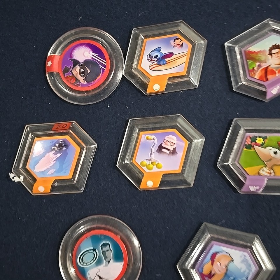 Disney Infinity Power Discs Lot Of 10 Disc 1.0 2.0 Up Frozen Ralph TroN ...