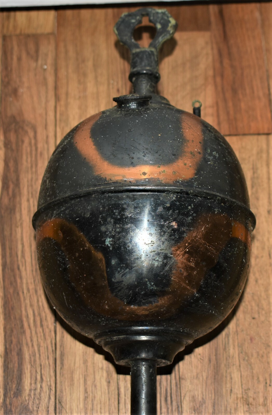 AWESOME Antique Japanned COPPER FLASH FINISH Fantastic Gas Hanging ...