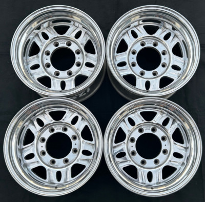 (4) 16.5" VINTAGE CENTERLINE POLISHED WHEELS 16.5X9.75 RIMS 8X170 FORD ...