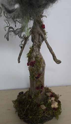 OOAK Creepy Oddity Art Doll Clay Spooky Moss & Roses Skeleton Ghoul ...