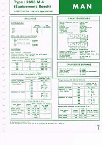 2658 M4 - Bosh Fiche Technique Man | eBay