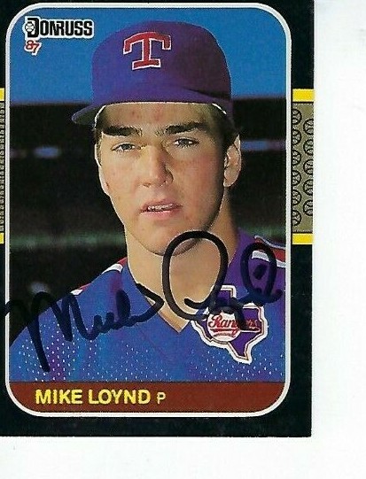 MIKE LOYND SIGNED 1987 DONRUSS #506 - TEXAS RANGERS | eBay